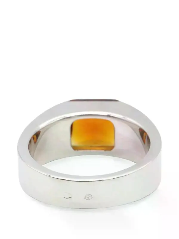 Cartier Tank Ring 18k White Gold Citrine