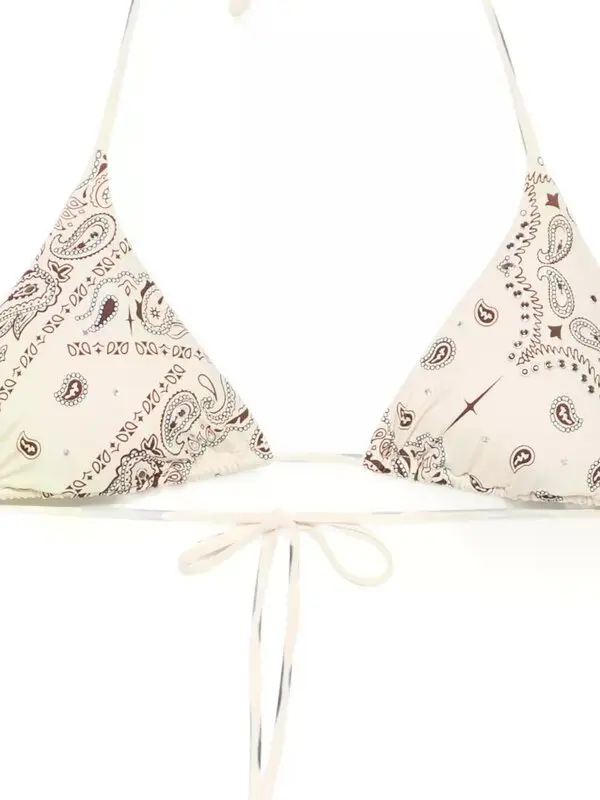 VENUJA Paisley Print Embellished Bikini