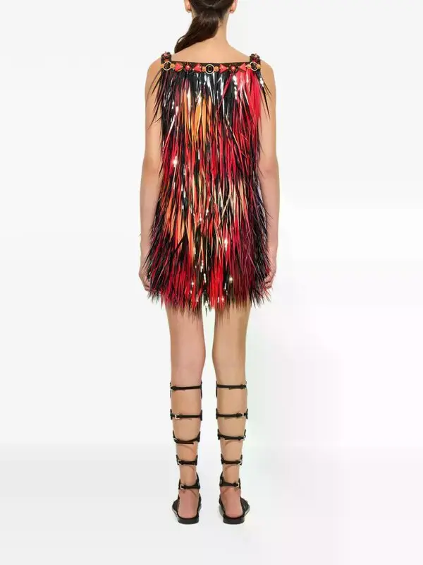 Emilio Pucci Embellished Jewel Neckline Dress With Hand-applied Sequins