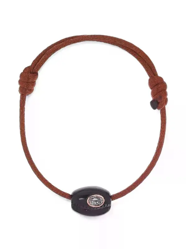 DEZSO Petite Cowry Onyx Bracelet With Diamond - Brown