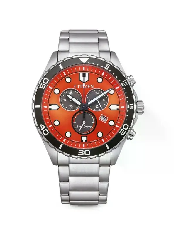 Citizens Of Humanity Eco-drive Chronograph Watch - Orange
