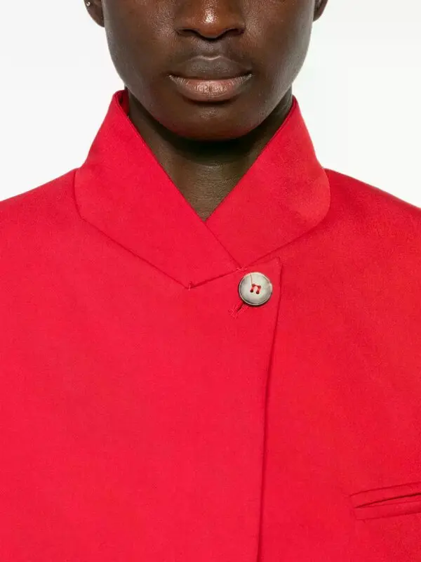 VICOLO Single-button High-neck Blazer
