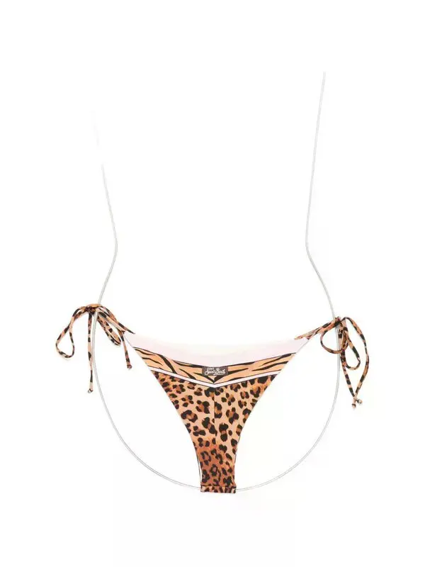 MC2 SAINT BARTH Marielle Animal-print Side-tie Bikini Bottoms