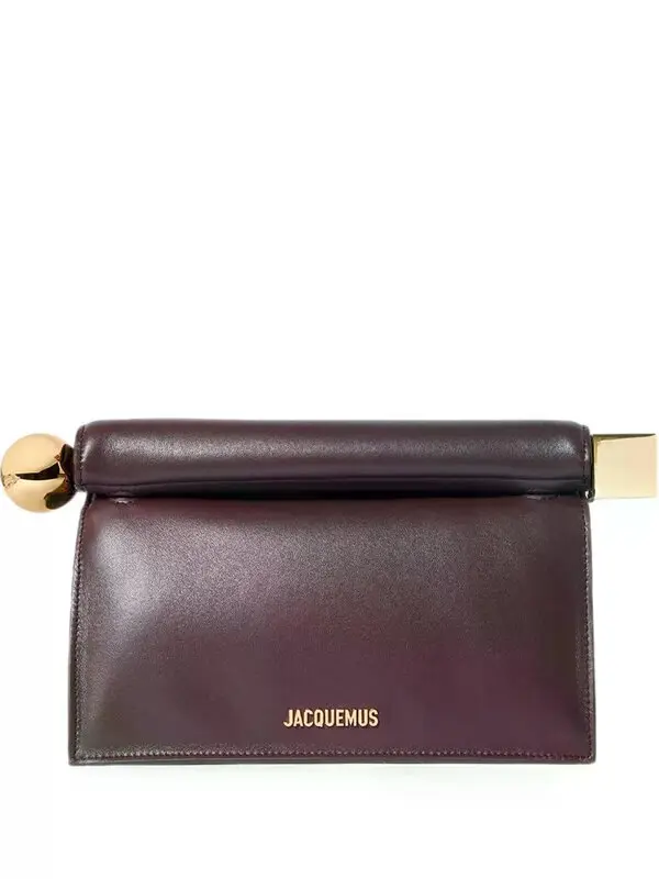 Jacquemus Rond Carré Logo-plaque Clutch Bag - Brown