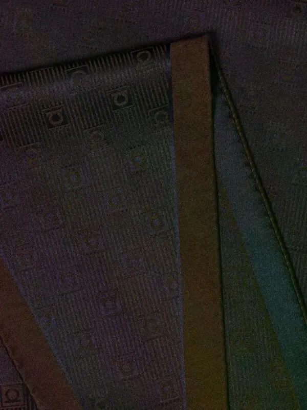 FERRAGAMO Gancini Motif Silk Blend Scarf