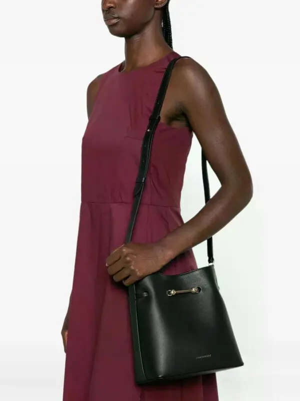 Strathberry Corda Bucket Leather Tote Bag - Black