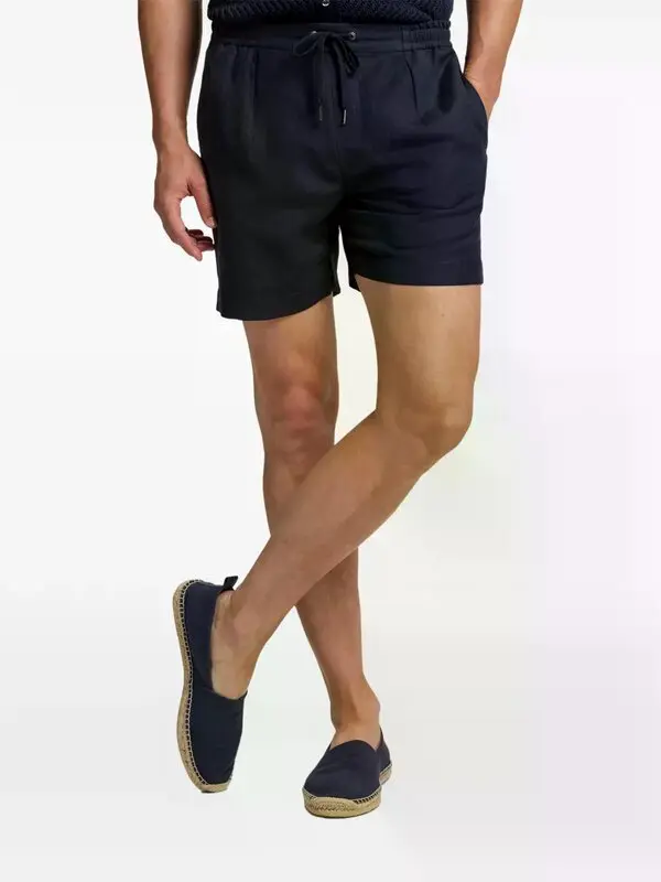 Ralph Lauren Purple Label Pleated-front Drawstring Shorts