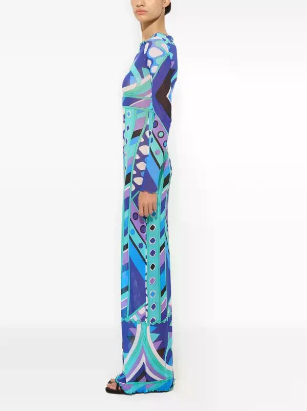 Emilio Pucci Vivara Print Tulle Dress