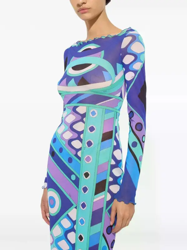 Emilio Pucci Vivara Print Tulle Dress