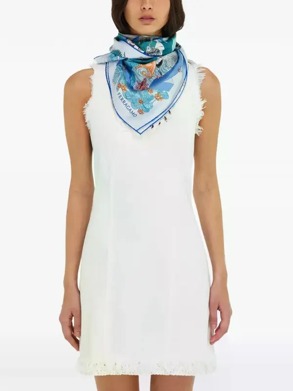 FERRAGAMO Jungle-party Print Silk Scarf