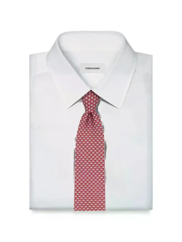 FERRAGAMO Tournament-print Silk Tie