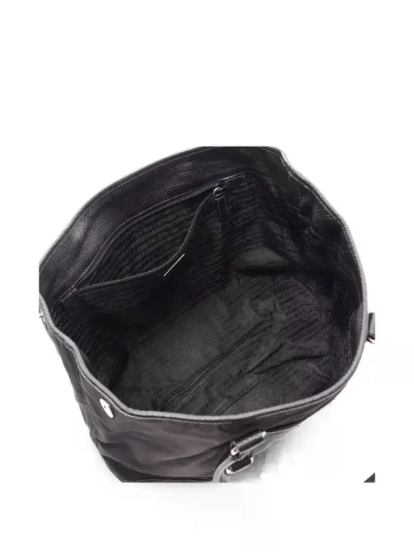Prada 2010s Triangle Logo Tote Bag