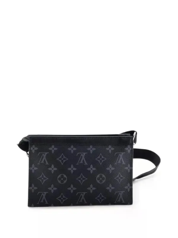 LOUIS VUITTON Gaston Wearable Wallet Monogram Eclipse Canvas Crossbody Bag - Black