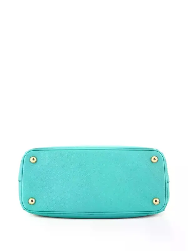 Prada Saffiano Leather Small Tote Bag - Green