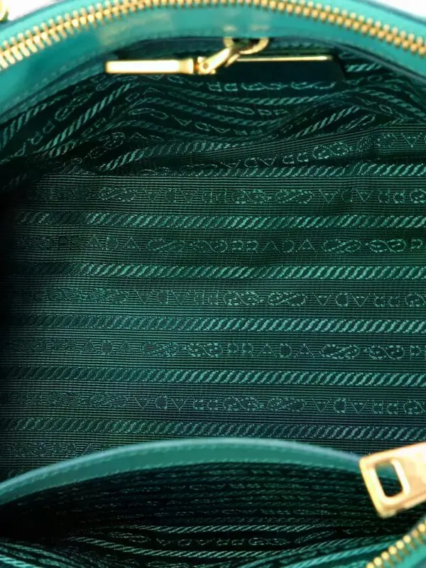 Prada Saffiano Leather Small Tote Bag - Green