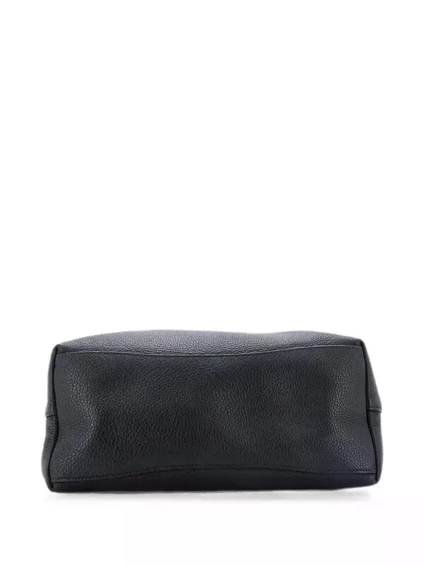 Prada Logo Embossed Vitello Daino Medium Hobo Bag