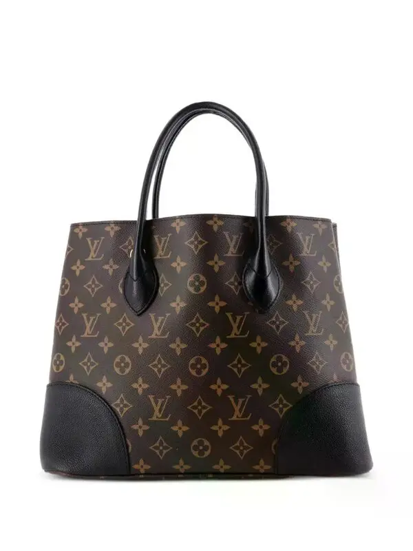 LOUIS VUITTON Flandrin Handbag Monogram Canvas And Leather Tote Bag - Black