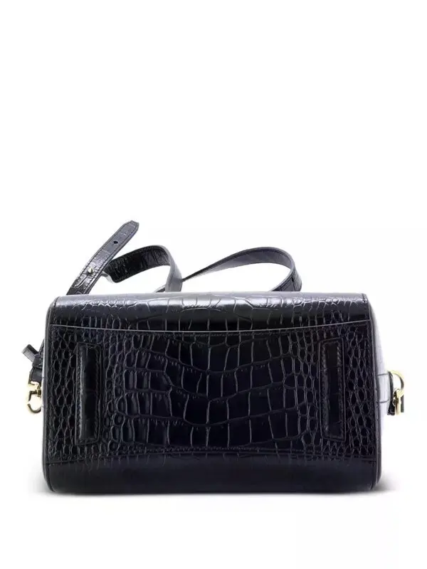 Givenchy Antigona Crocodile Embossed Leather Mini Crossbody Bag - Black