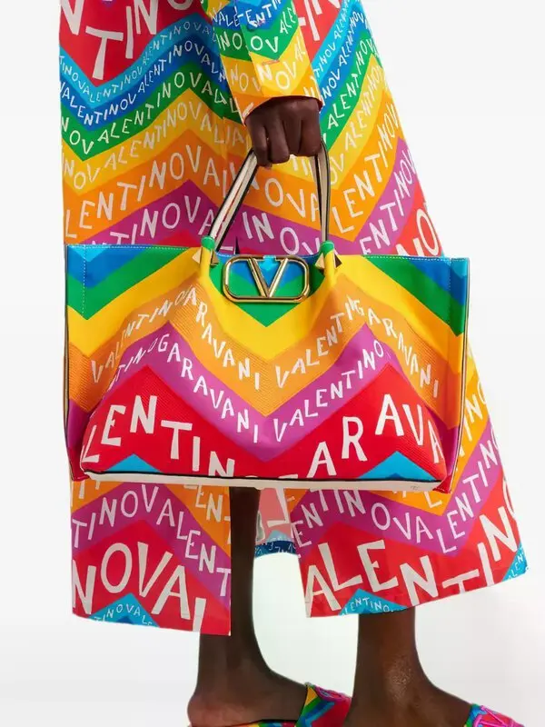 Valentino Garavani Vlogo Escape Chevron Tote Bag
