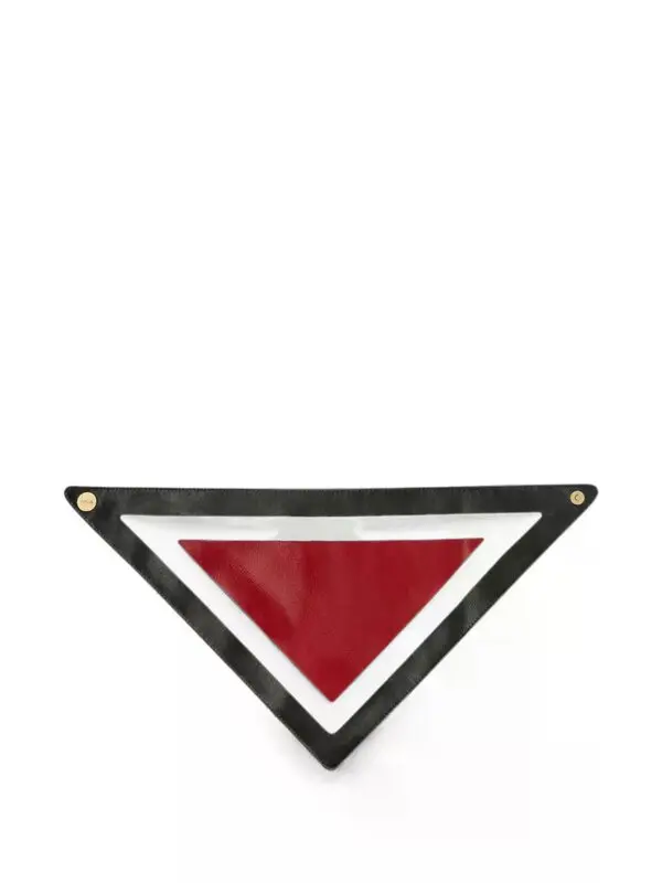 RETORI Color-block Leather Bandana Scarf