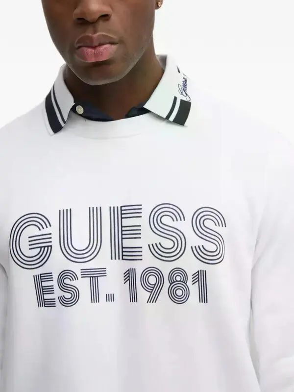 Guess Logo-print Crew-neck Sweater