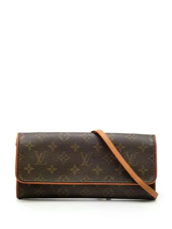 LOUIS VUITTON 2000 Monogram Pochette Twin Gm Crossbody Bag