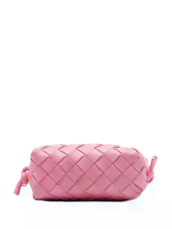 Bottega Veneta Candy Lambskin Intrecciato Loop Camera Bag - Pink