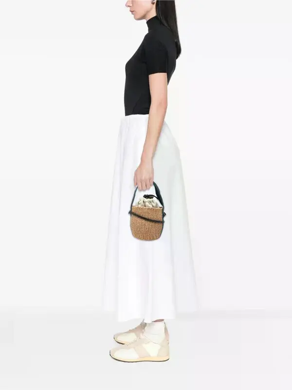 Chloé Small Raffia Bucket Bag Satchel - Neutrals