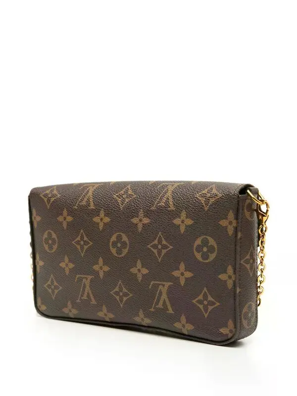 LOUIS VUITTON Monogram World Tour Pochette Felicie Crossbody Bag - Brown