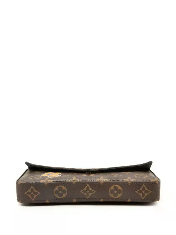 LOUIS VUITTON Monogram World Tour Pochette Felicie Crossbody Bag - Brown