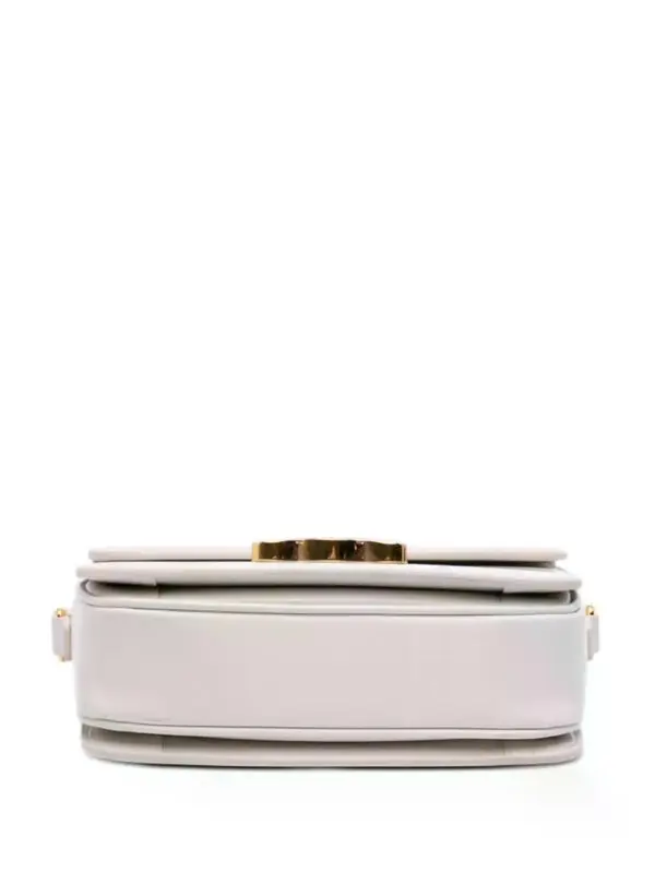 Celine Triomphe Crossbody Bag In Shiny Calfskin - Grey