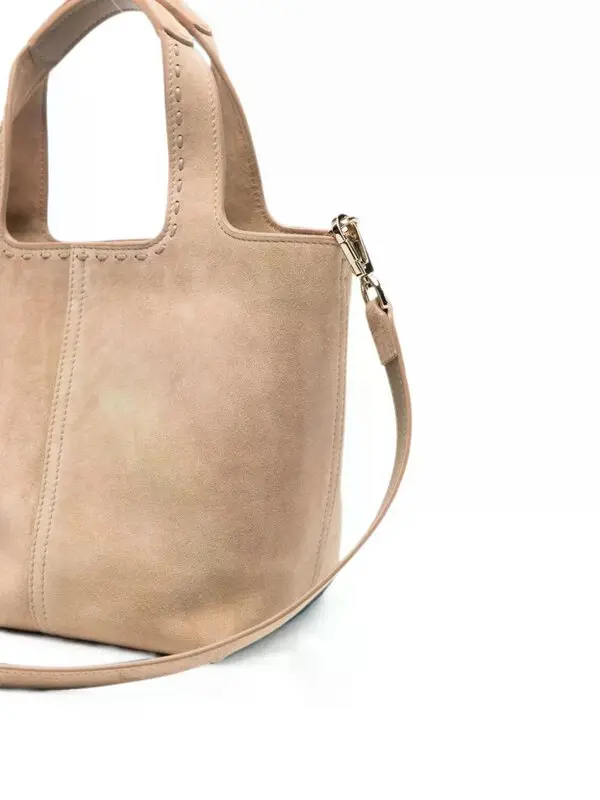 Santoni Mini Chapelier Whipstitch-trim Tote Bag