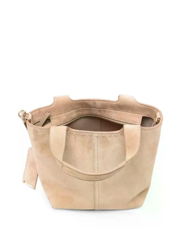 Santoni Mini Chapelier Whipstitch-trim Tote Bag