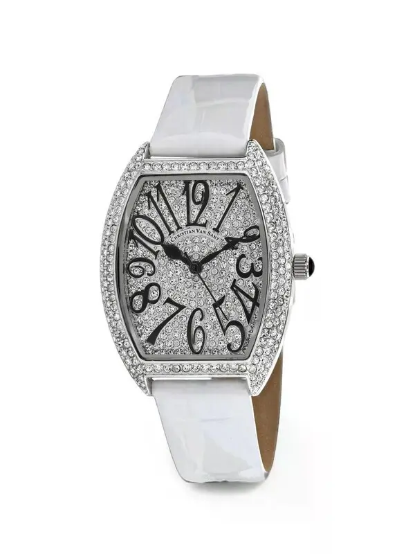 CHRISTIAN VAN SANT 42mm Crystal-embellished Watch - Silver