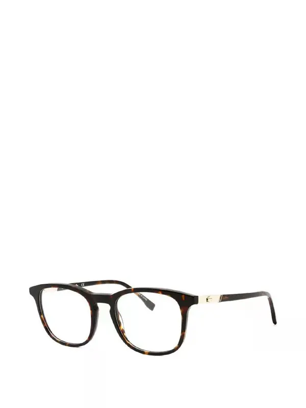 Lacoste Tortoiseshell Effect Round Frame Eyeglasses