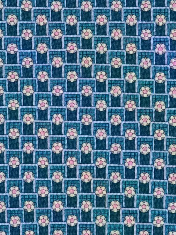 FERRAGAMO Tournament Print Silk Neck Tie - Blue