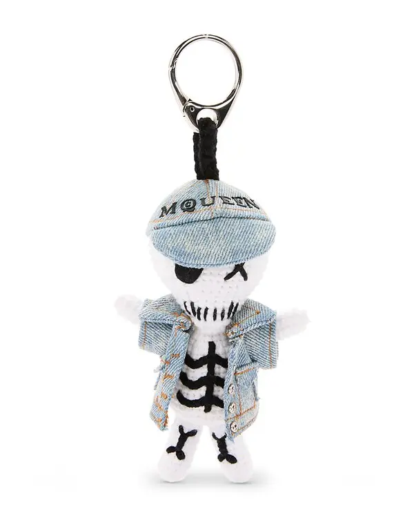 Alexander McQueen Crochet Denim Skelly Charm