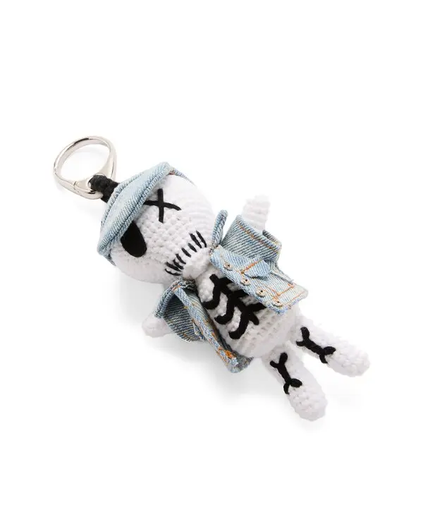 Alexander McQueen Crochet Denim Skelly Charm