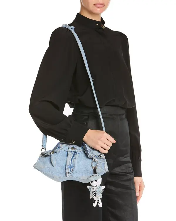 Alexander McQueen Crochet Denim Skelly Charm