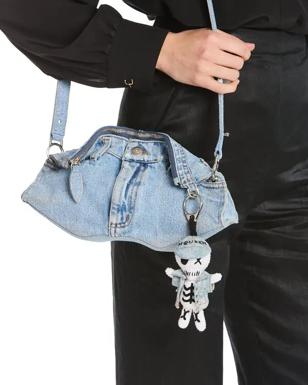 Alexander McQueen Crochet Denim Skelly Charm