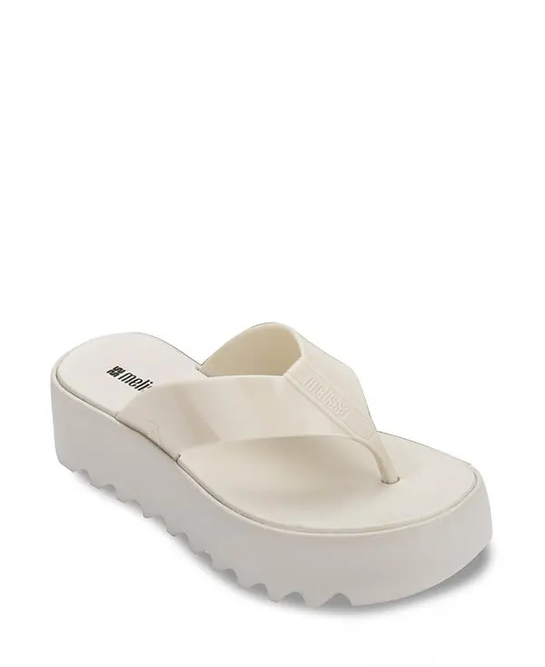 Melissa Thong Platform Sandals - Beige