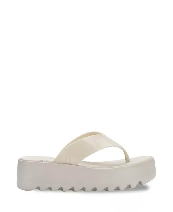 Melissa Thong Platform Sandals - Beige