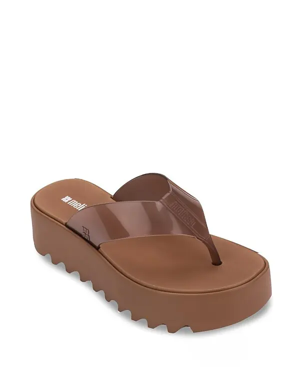 Melissa Thong Platform Sandals - Brown