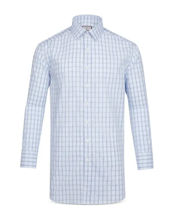 Thomas Pink Gradient Check Dress Shirt - Blue