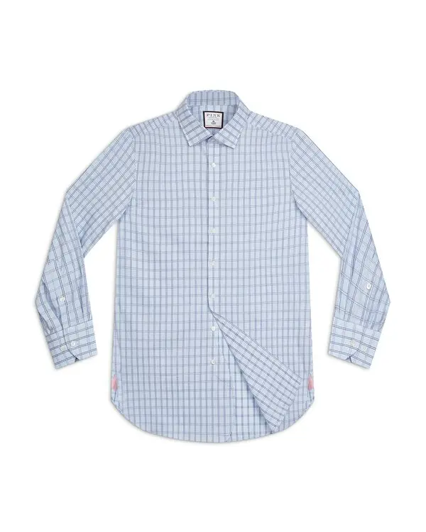 Thomas Pink Gradient Check Dress Shirt - Blue
