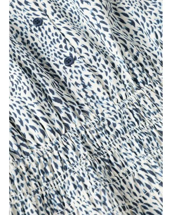 Whistles Flecked Animal Print Collared Dress