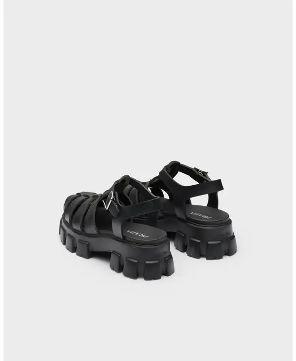 Prada Monolith Rubber Sandals