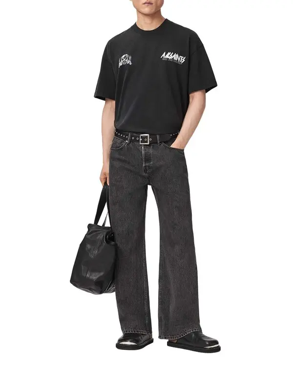 ALLSAINTS Chromium Logo Graphic Tour T-shirt - Washed Black