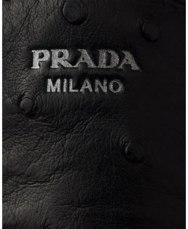Prada Ostrich Leather Loafers