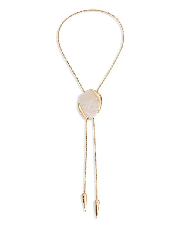 Ettika Stone Statement Bolo Necklace, 31 - Bone